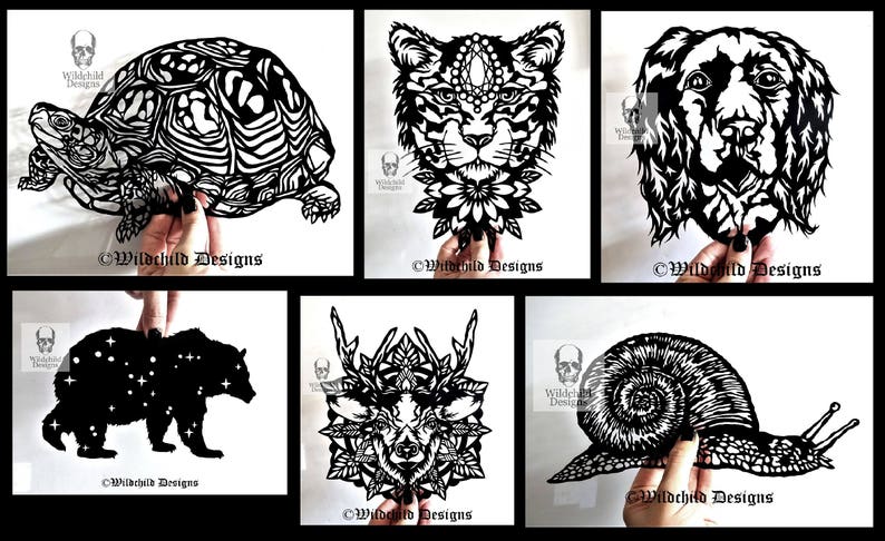 20+ Animal Bundle of Papercutting Templates, Vinyl Templates, SVG, JPEG ...