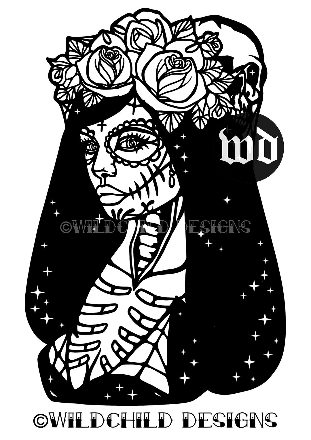 Katrina Papercutting Template, Personal Use, Vinyl Template, SVG, JPEG ...