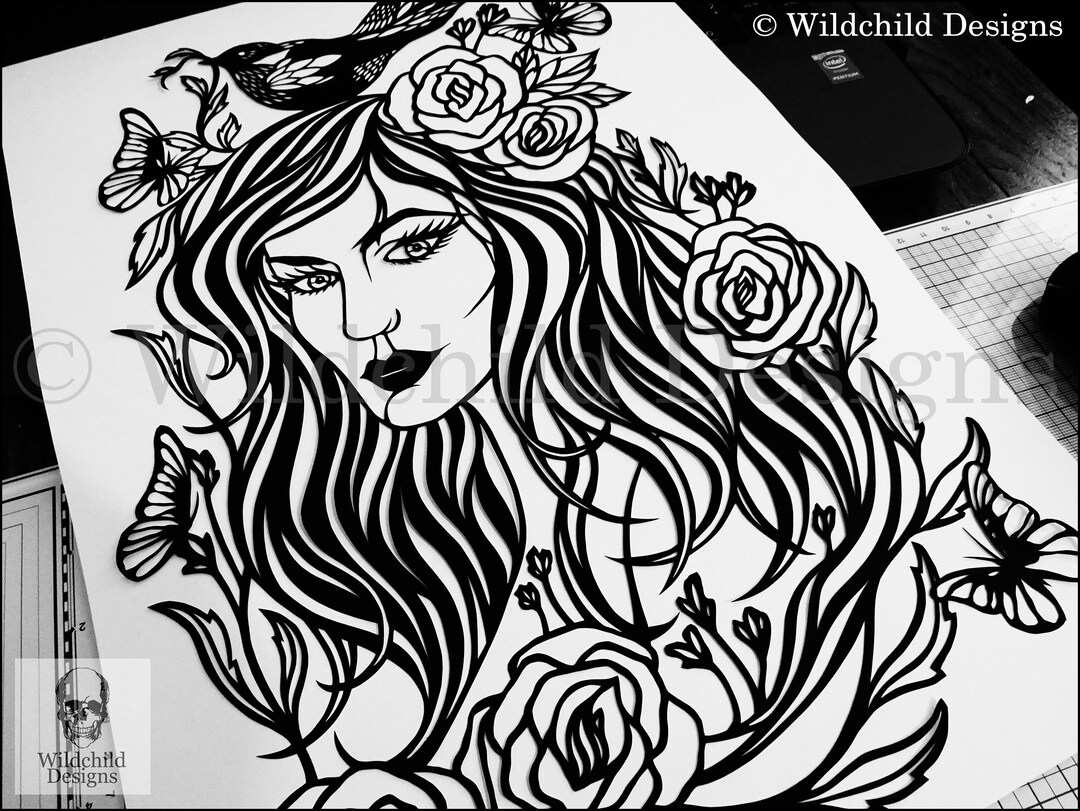 Dawn of Spring Paper Cutting Template Commercial Use Vinyl - Etsy