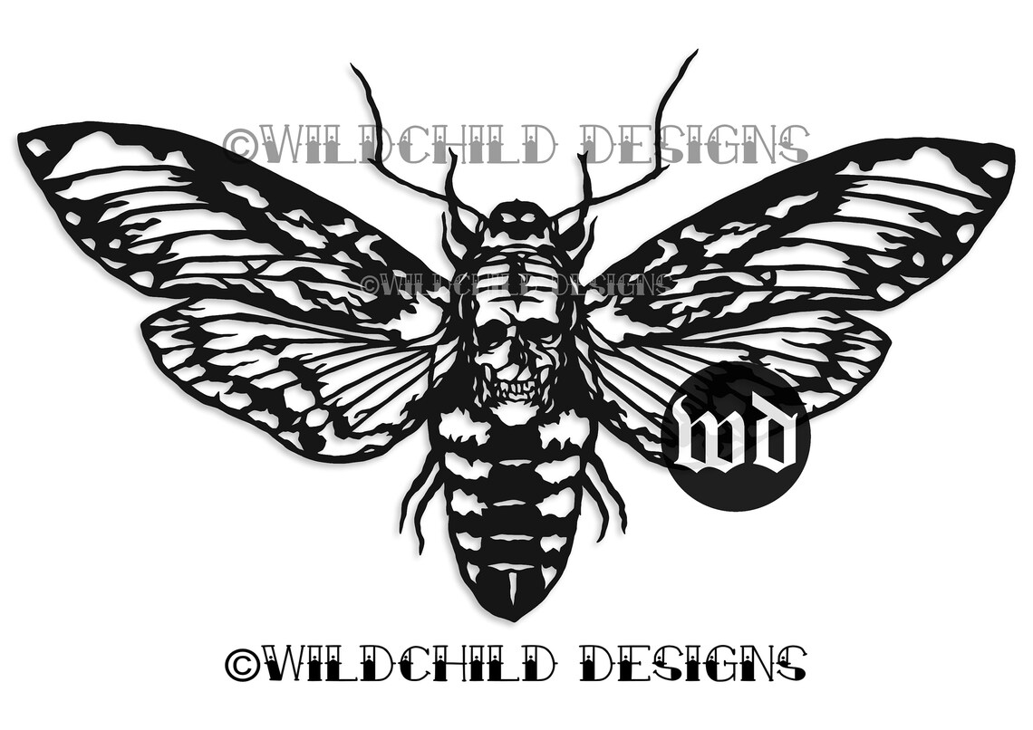 Death's Head Moth Paper Cutting Template Personal Use - Etsy Canada