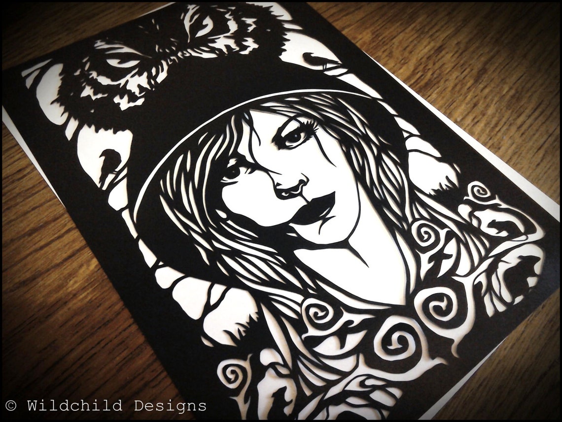 Little Red Riding Hood Paper Cutting Template Personal Use | Etsy UK