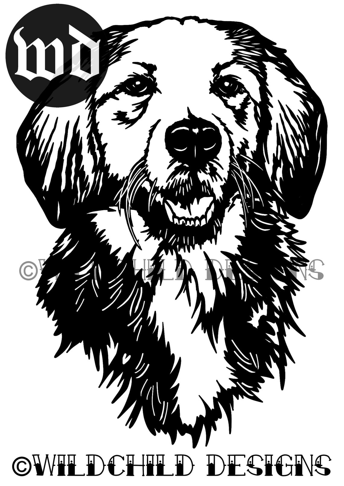 Golden Retriever Papercutting Template, Vinyl Template, SVG JPEG ...