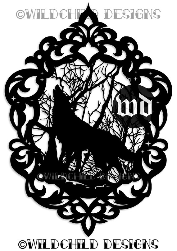 Cameo Howling Wolf Paper Cutting Template Personal Use Vinyl - Etsy