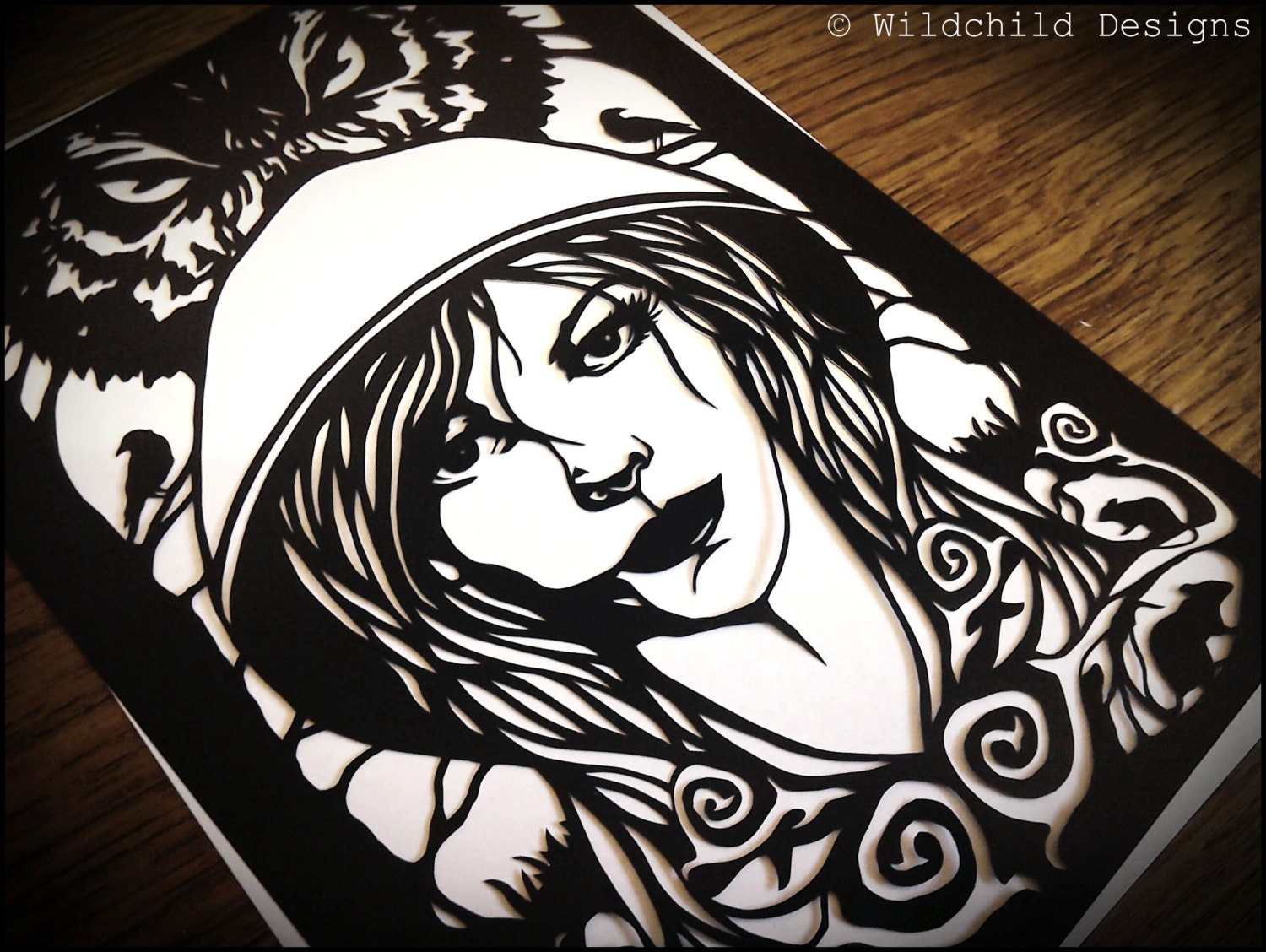 Little Red Riding Hood Paper Cutting Template, Personal Use, Vinyl ...