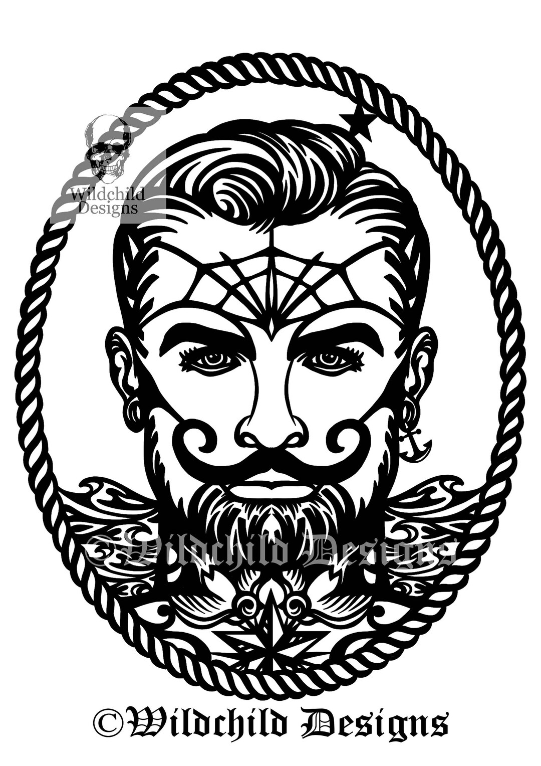 Sailor Dylan Paper Cutting Template, Personal Use, Vinyl Template, SVG ...