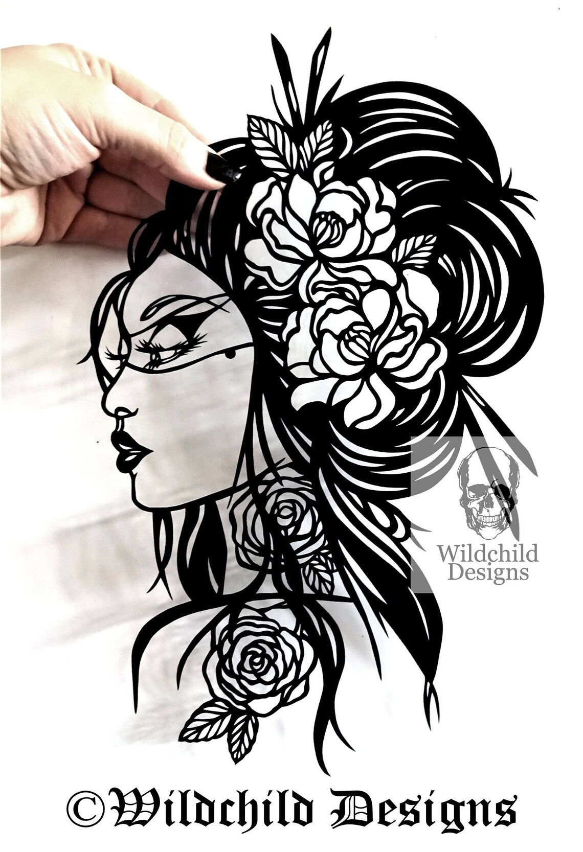 Gothic Geisha Paper Cutting Template Personal Use Vinyl | Etsy