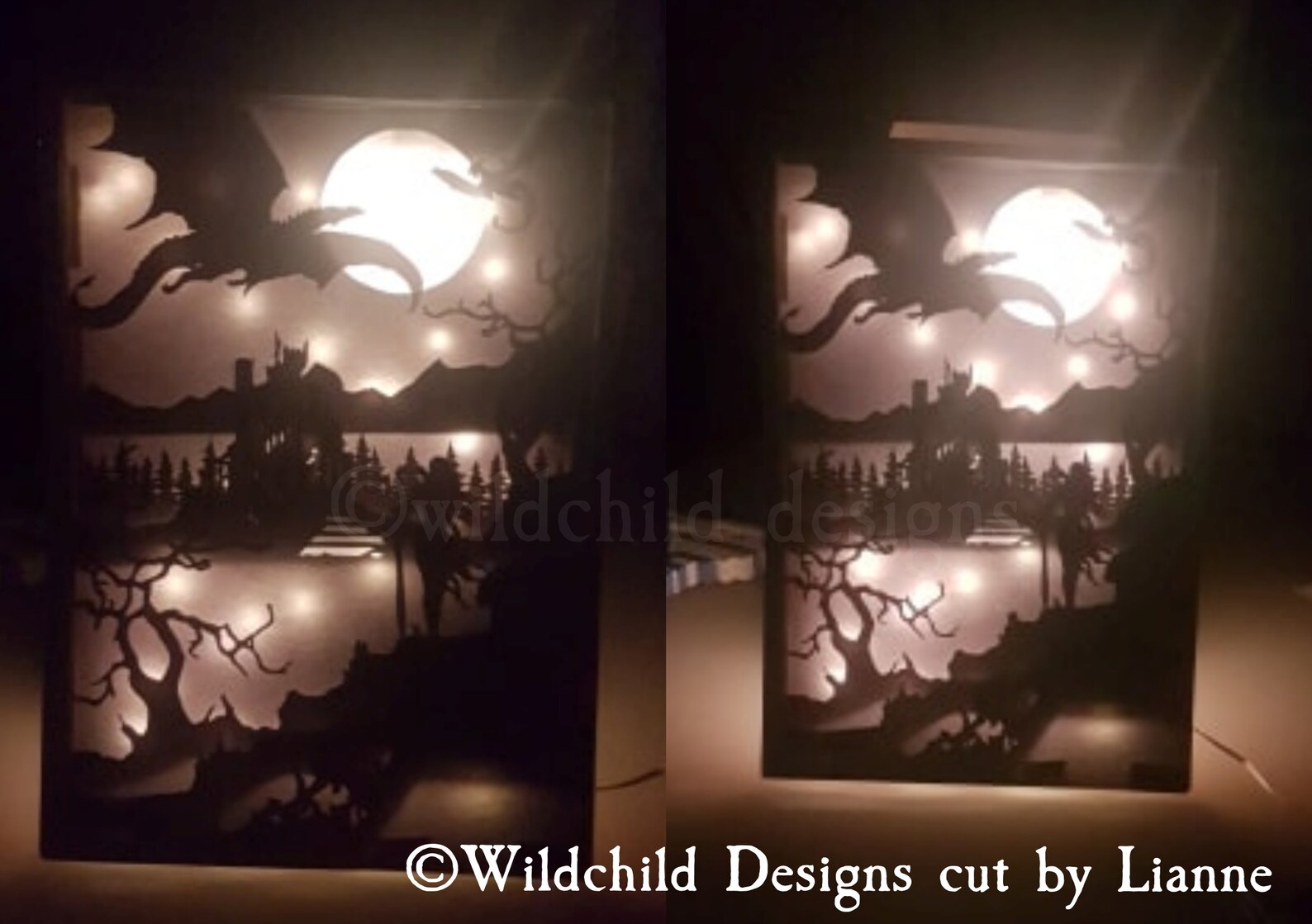 Dragon Fantasy Lightbox/layered Papercutting Template - Etsy