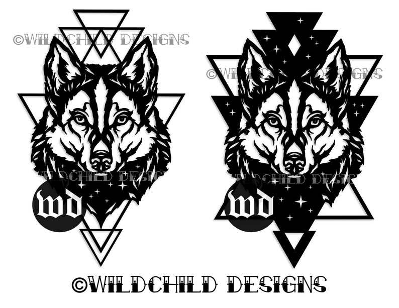 11 X Wolf Head Paper Cutting Templates Commercial Use | Etsy