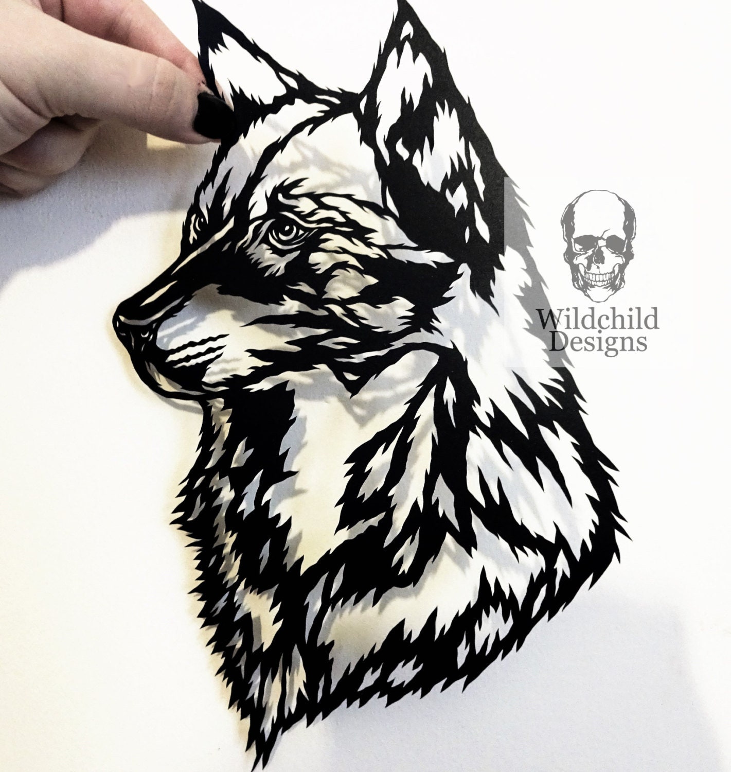 Wolf Head Paper Cutting Template Personal Use Vinyl - Etsy
