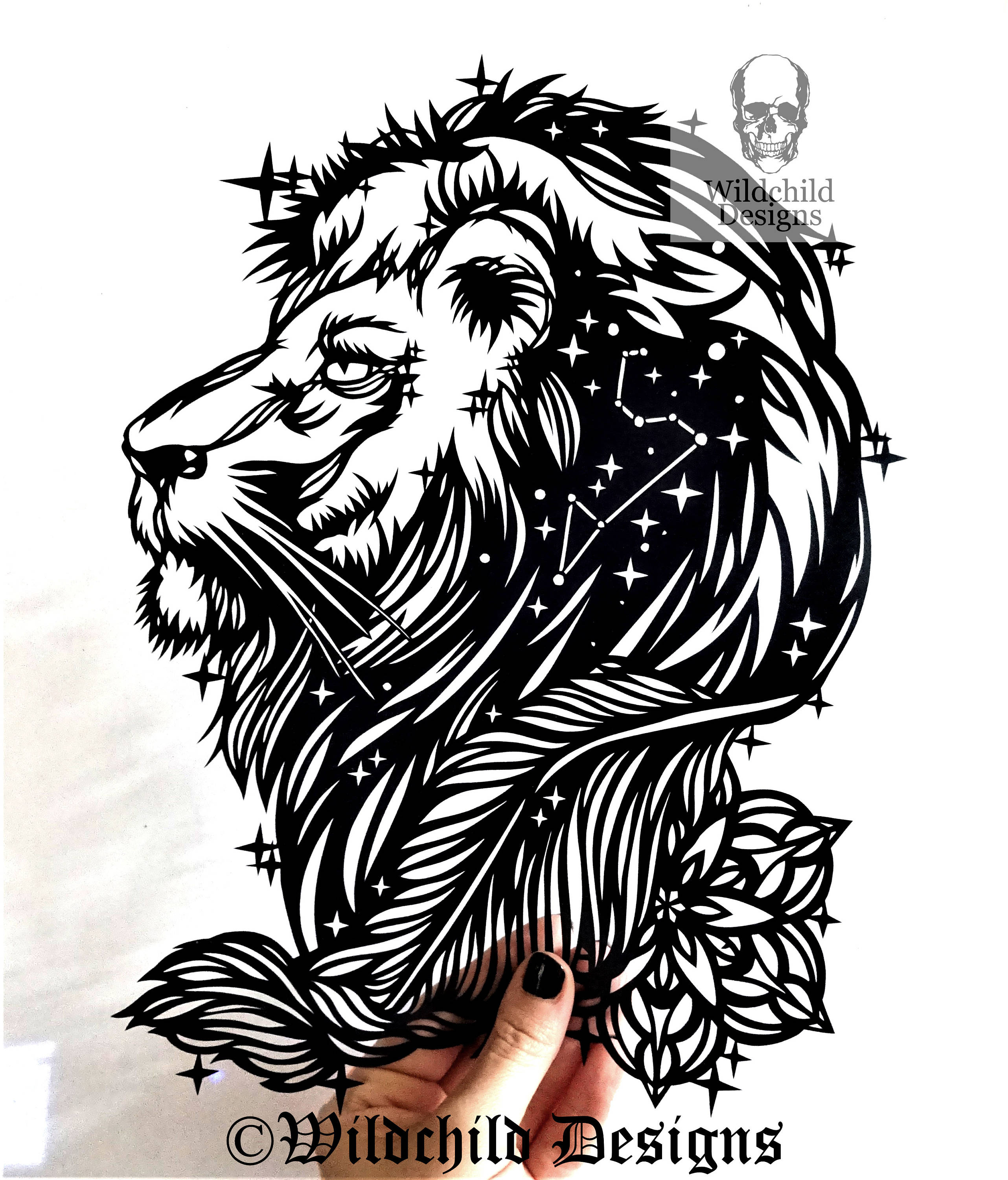 Leo Lion Paper Cutting Template Personal Use Vinyl Template | Etsy
