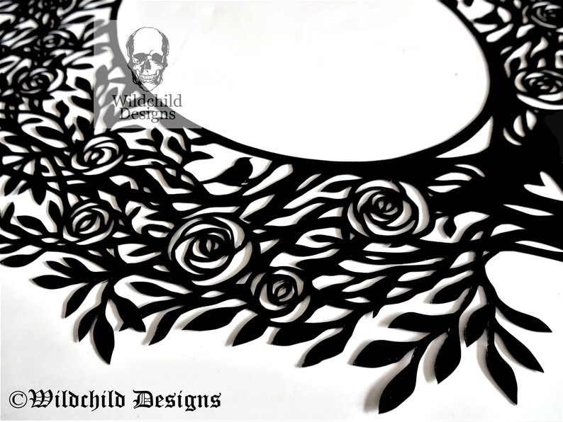 Rose Tree Frame Paper Cutting Template Personal Use Vinyl - Etsy UK