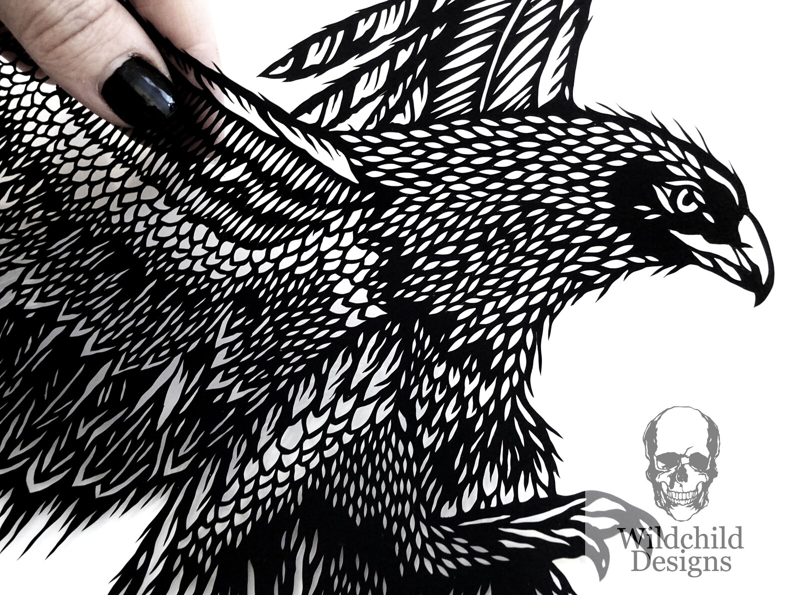 Flying Golden Eagle Papercutting Template, Vinyl Template, SVG, JPEG ...