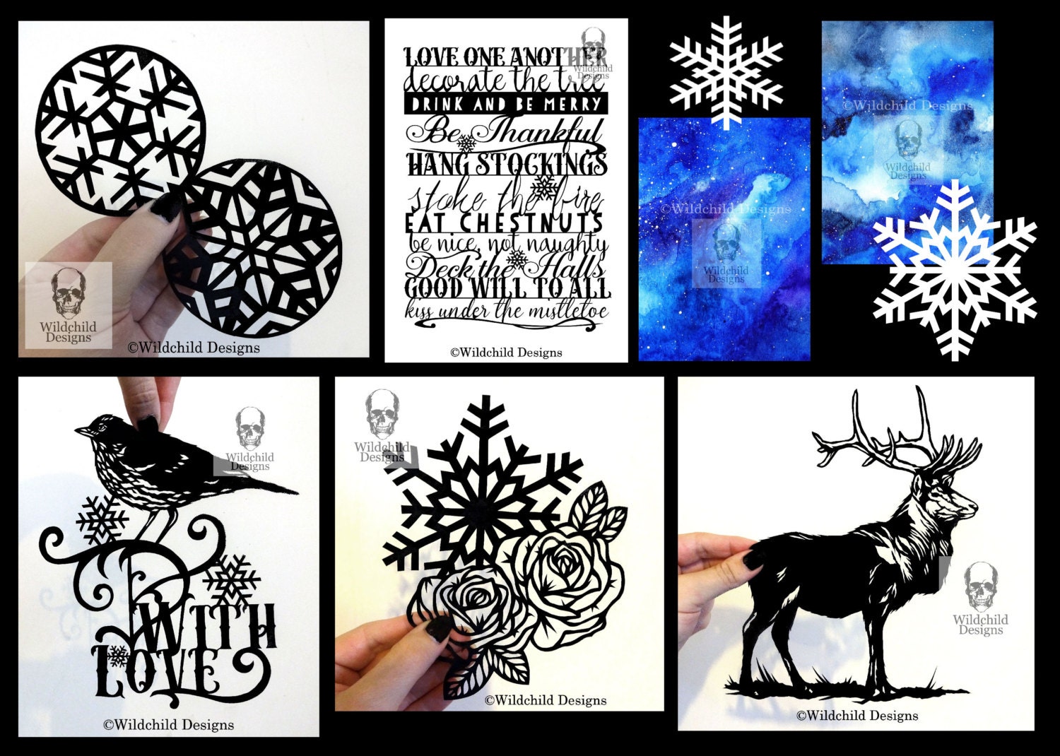 30 Huge Christmas Winter Bundle of Commercial Use Paper | Etsy