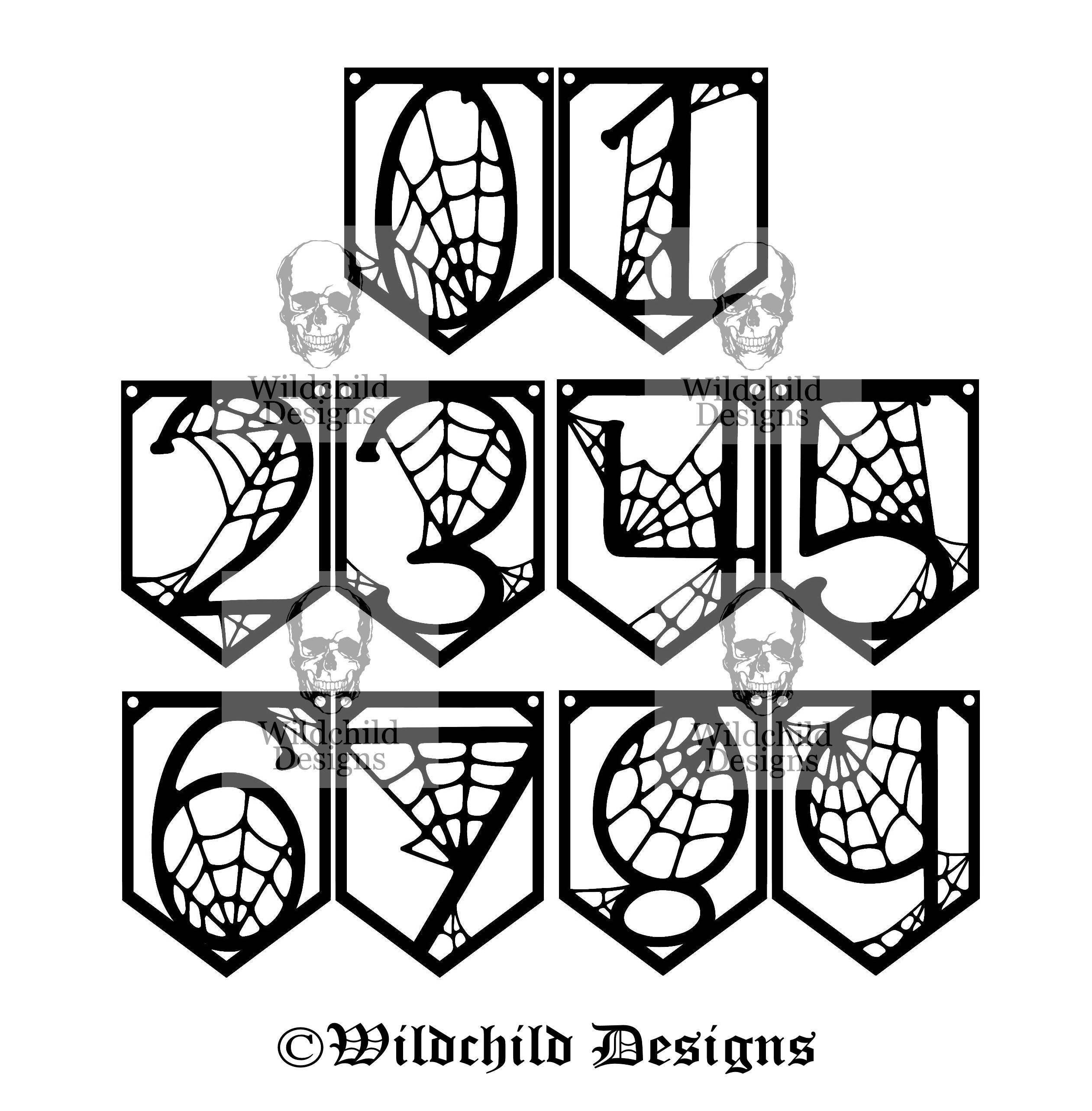 Gothic Cobweb Alphabet Bunting A-Z Papercutting Templates | Etsy