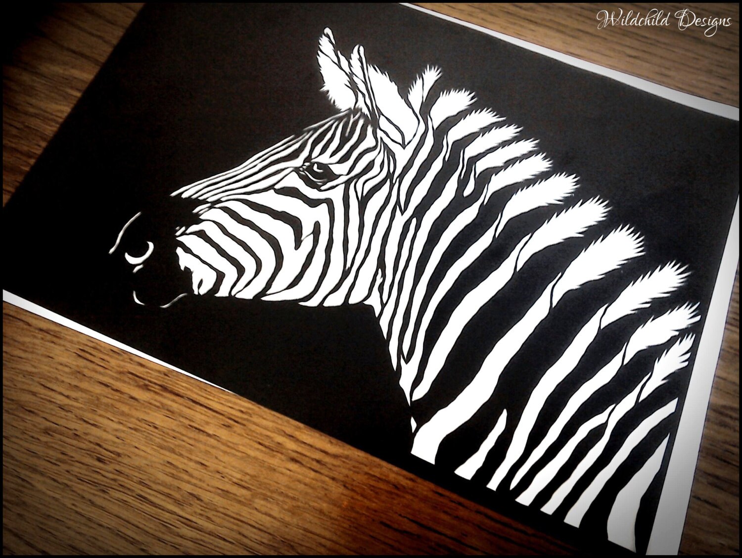 Zebra Paper Cutting Template, Personal Use, Vinyl Template, SVG, JPEG ...