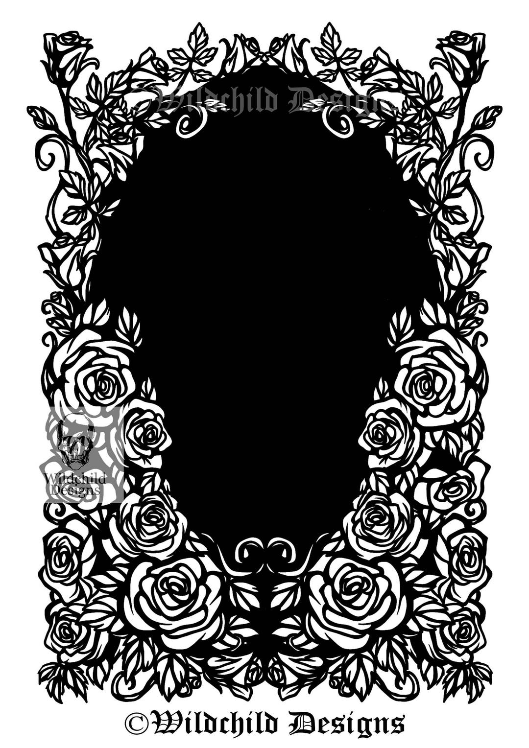 Floral Border Frame Paper Cutting Template Personal Use Etsy Uk