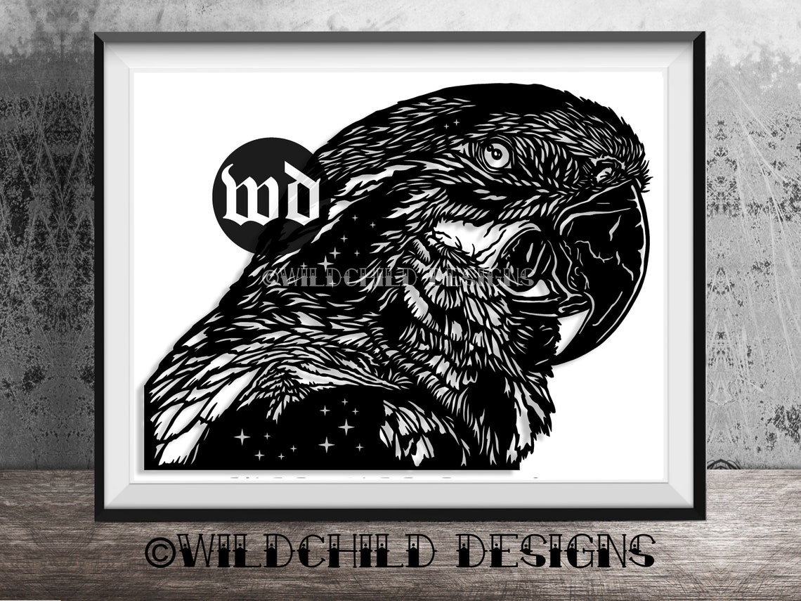 Parrot Papercutting Template Vinyl Template SVG JPEG - Etsy