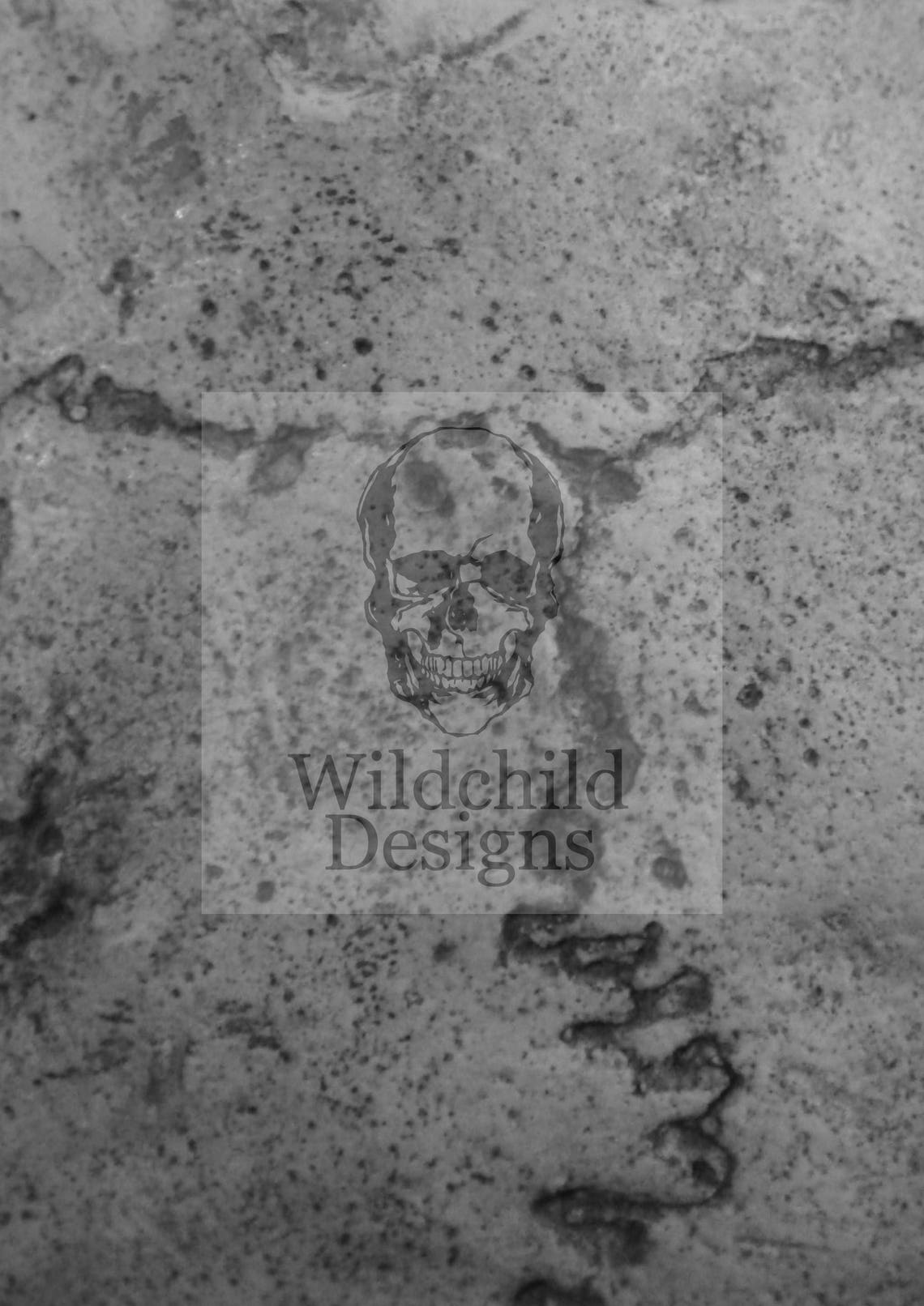 A4 Gothic Skull Backing Papers x 5 from Wildchild Designs | Etsy