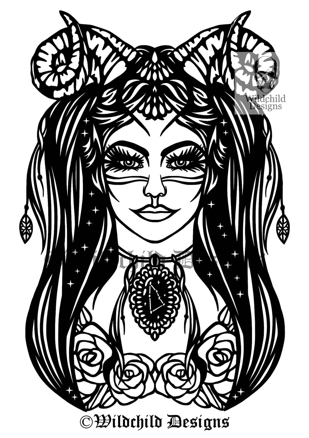 Capricorn Papercutting Template Vinyl Template SVG JPEG - Etsy UK