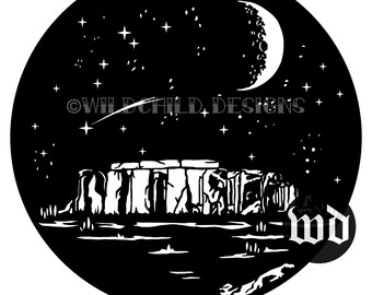 Lady of Stonehenge Papercutting Template, Vinyl Template, Personal Use ...