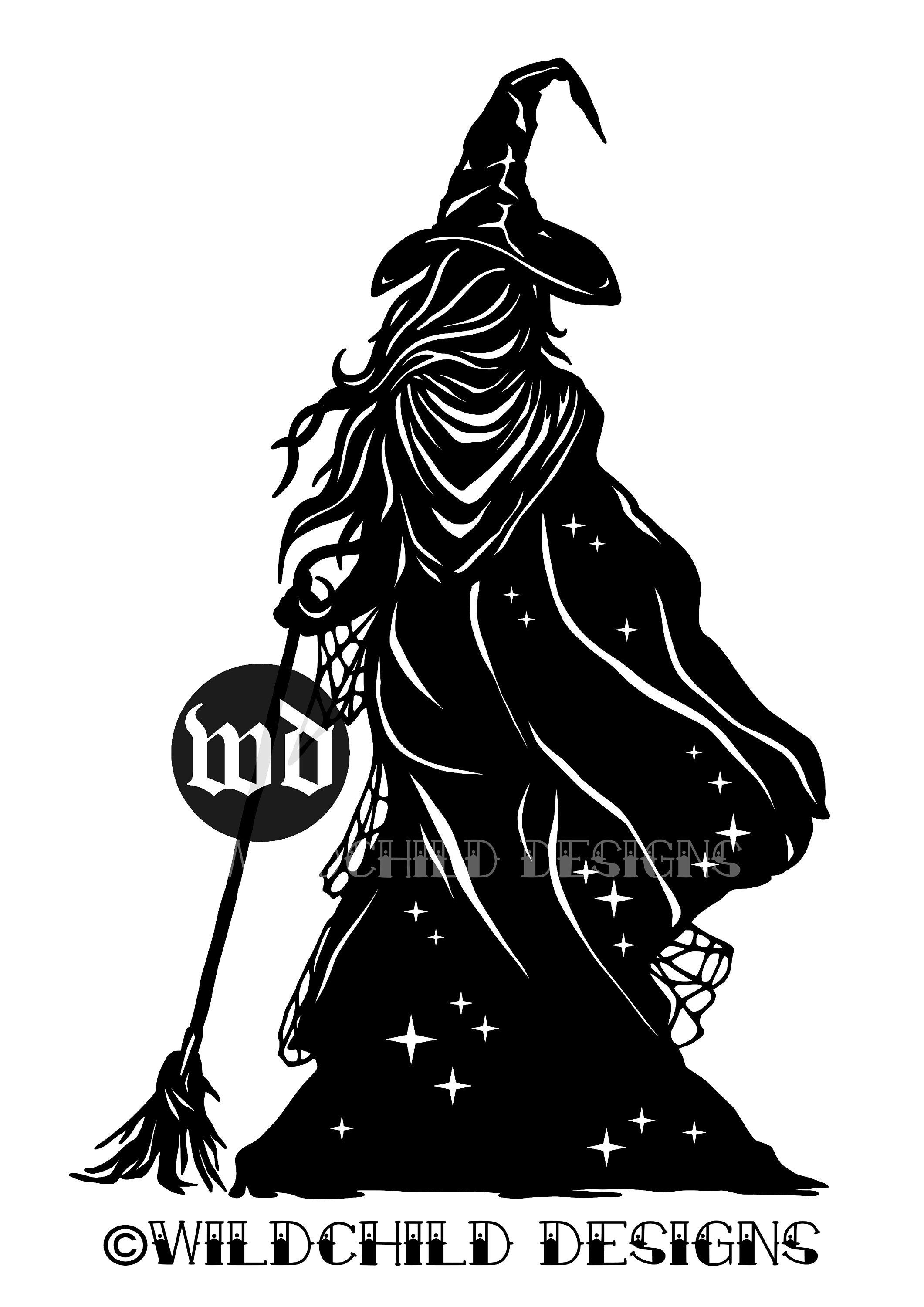 Wicked Witch Silhouette Tattoo