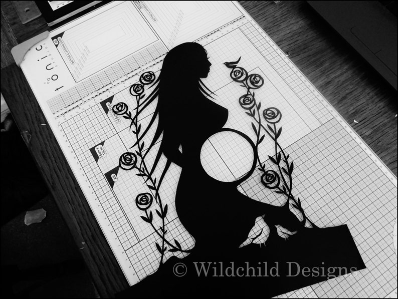 Pregnant Woman Baby Scan Display Paper Cutting Template - Etsy