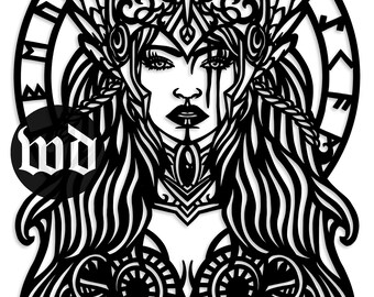 Freya Papercutting Template Vinyl Template SVG JPEG | Etsy