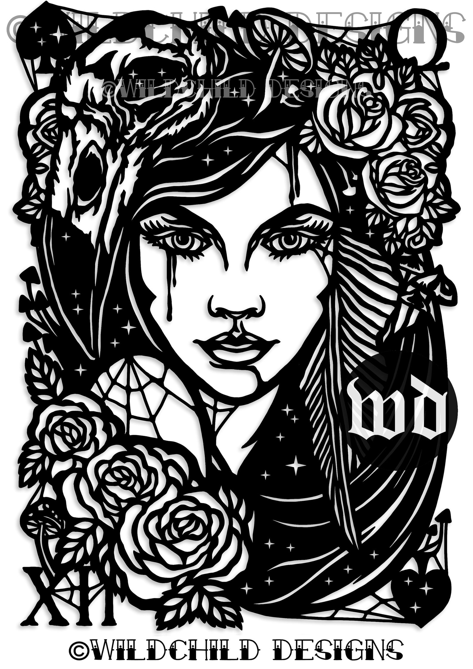 4 X Gothic Queen Playing Cards Paper Cutting Templates - Etsy UK