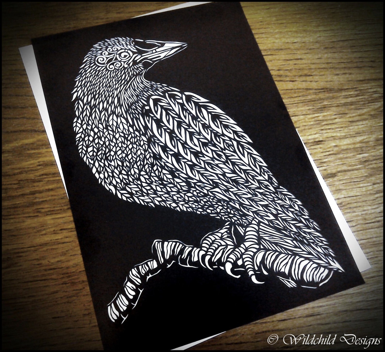 Bertramus Mortimer Raven Papercutting Template Vinyl | Etsy