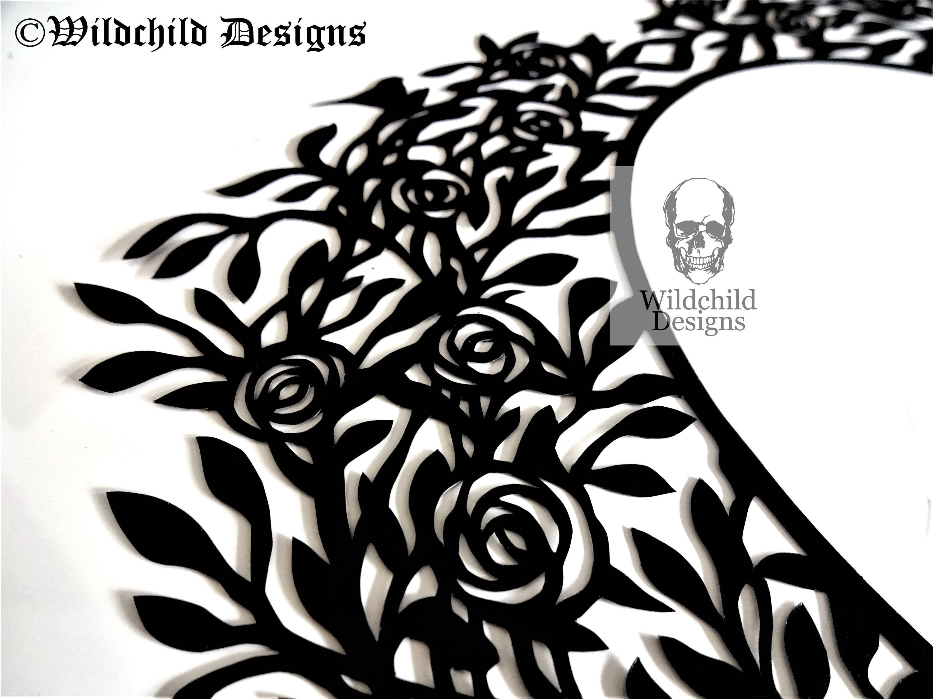 Rose Tree Frame Paper Cutting Template Personal Use Vinyl - Etsy UK