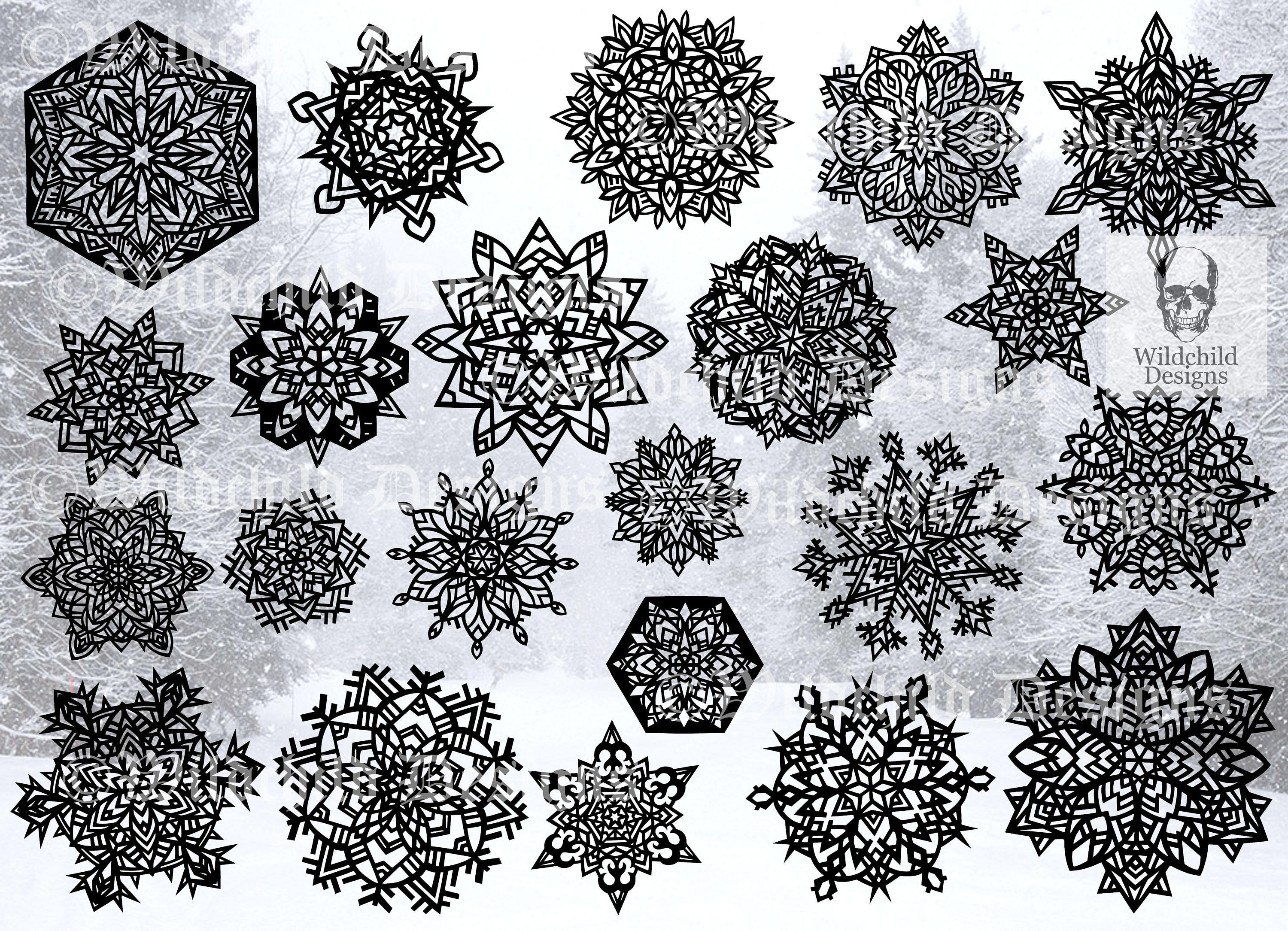 22 X Snowflake Mandala Bundle Papercutting Templates Vinyl | Etsy