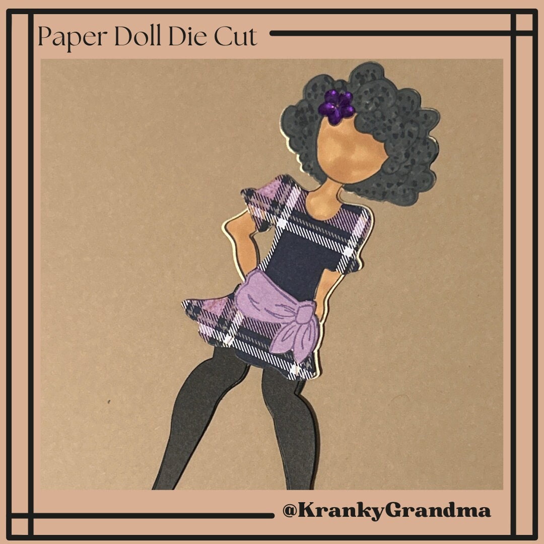 Pretty Purple Princess Paper Doll Die Cut Julie Nutting Inspired Chiara ...
