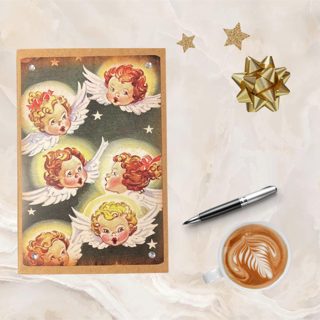 Vintage Singing Angels Journal - Kraft Paper Notebook, 60 Pages - Etsy