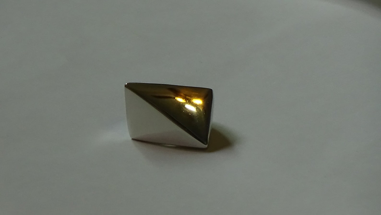 Sterling Silver Geometric Double Triangle Ring, Marked 925, Stamped ...