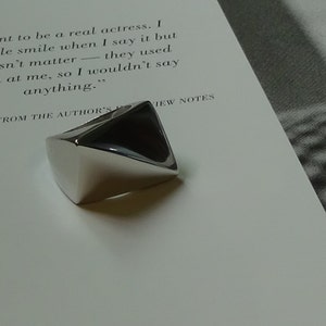 Sterling Silver Geometric Double Triangle Ring, Marked 925, Stamped ...