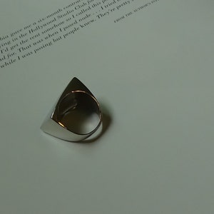 Sterling Silver Geometric Double Triangle Ring, Marked 925, Stamped ...