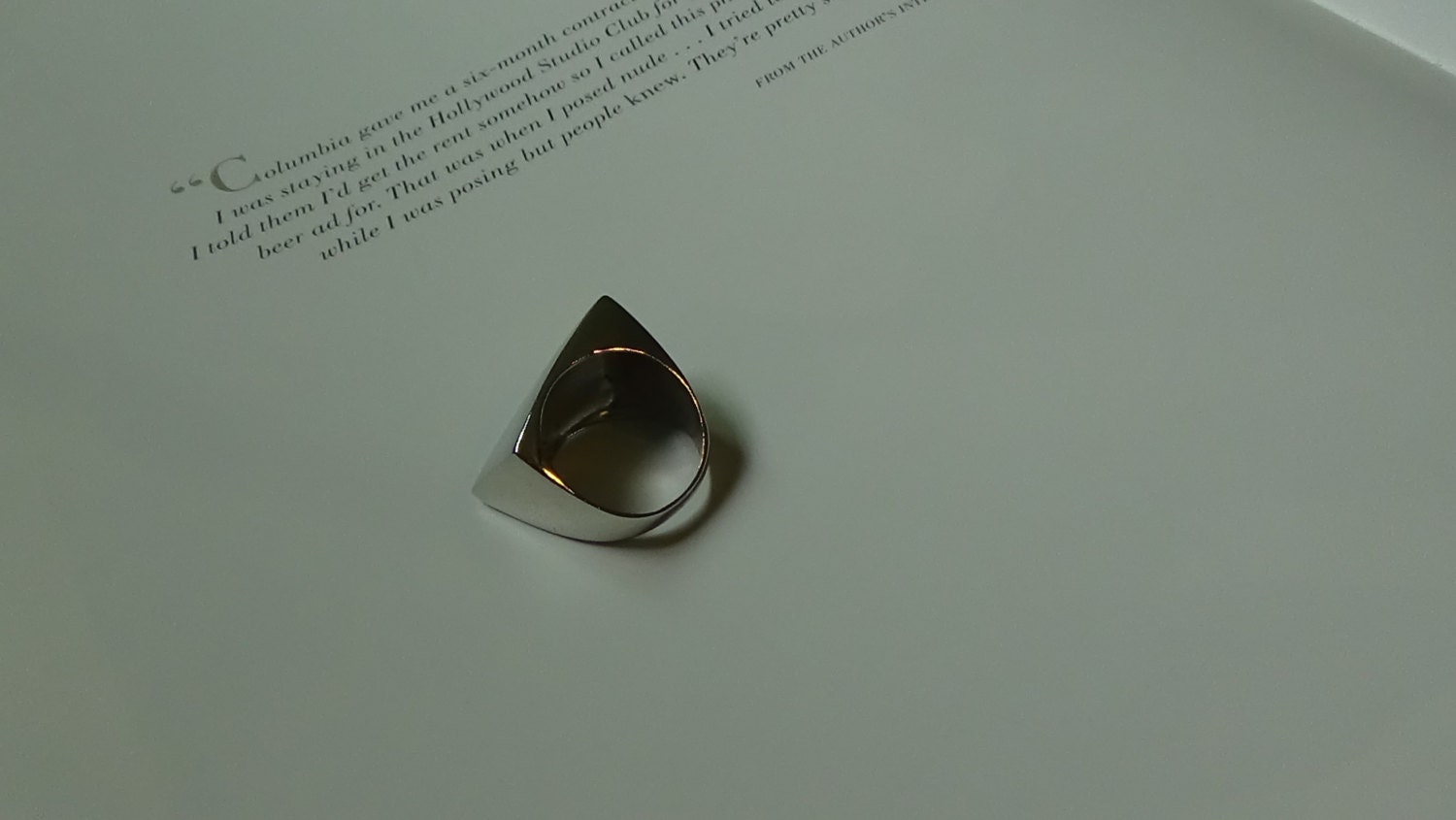 Sterling Silver Geometric Double Triangle Ring, Marked 925, Stamped ...