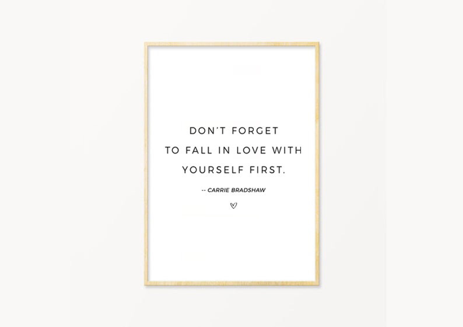 Don't Forget to Fall in Love With Yourself First CARRIE - Etsy