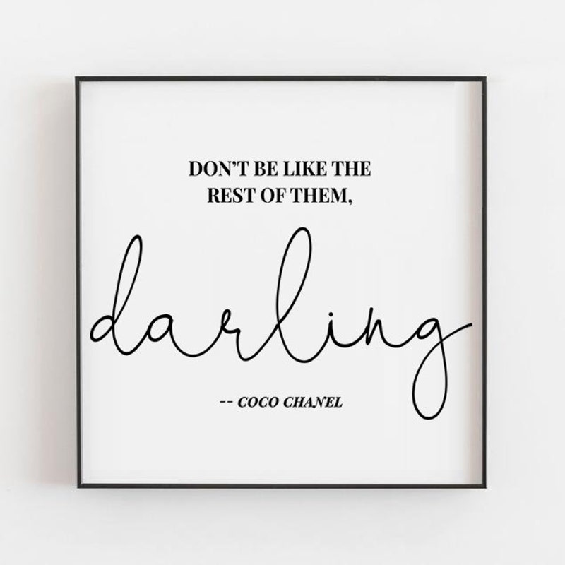 Coco Chanel Poster - Etsy