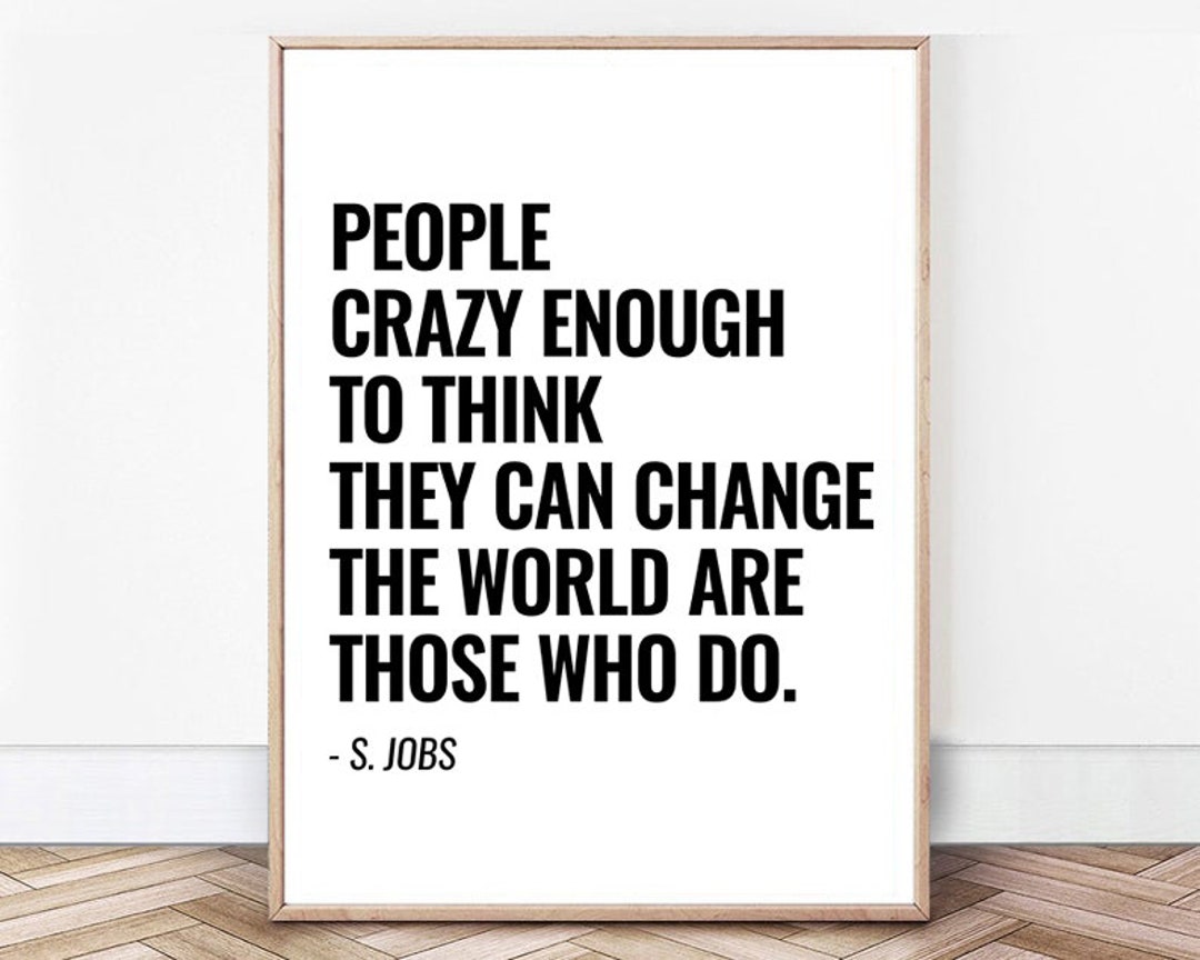 Jobs - Inspirational Quote - Change the World - Poster - Wall Art ...