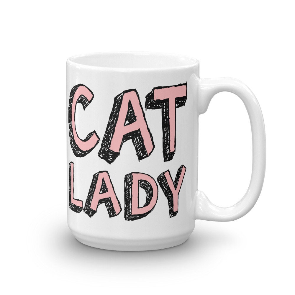 Cat Lady Mug, Crazy Cat Lady Mug, Funny Cat Mug, Cat Coffee Cup, Cat ...
