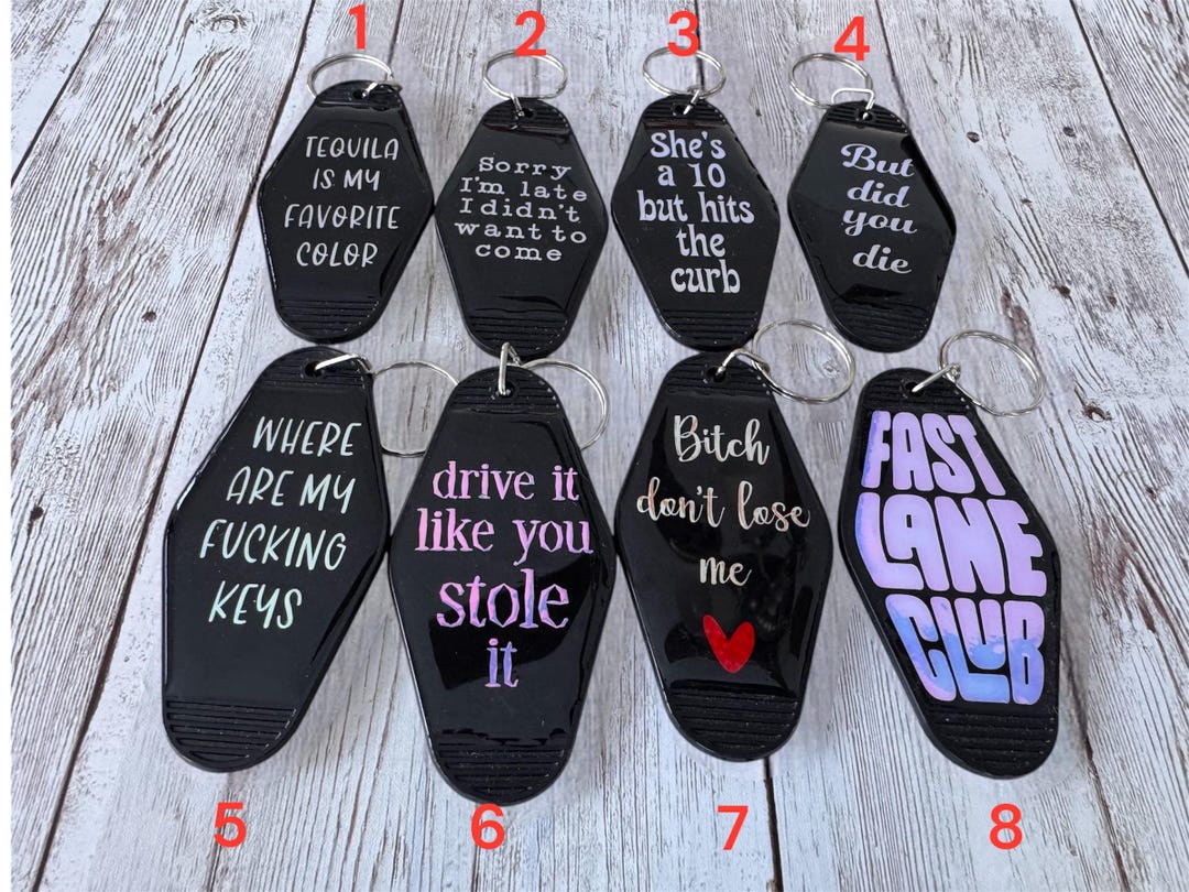 Sassy Retro Motel Keychains Key Chains - Etsy