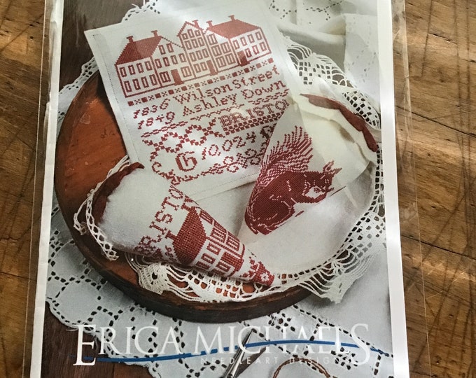 Bristol Berries Cross Stitch Chart by Erica Michaels. Red Samplercross ...