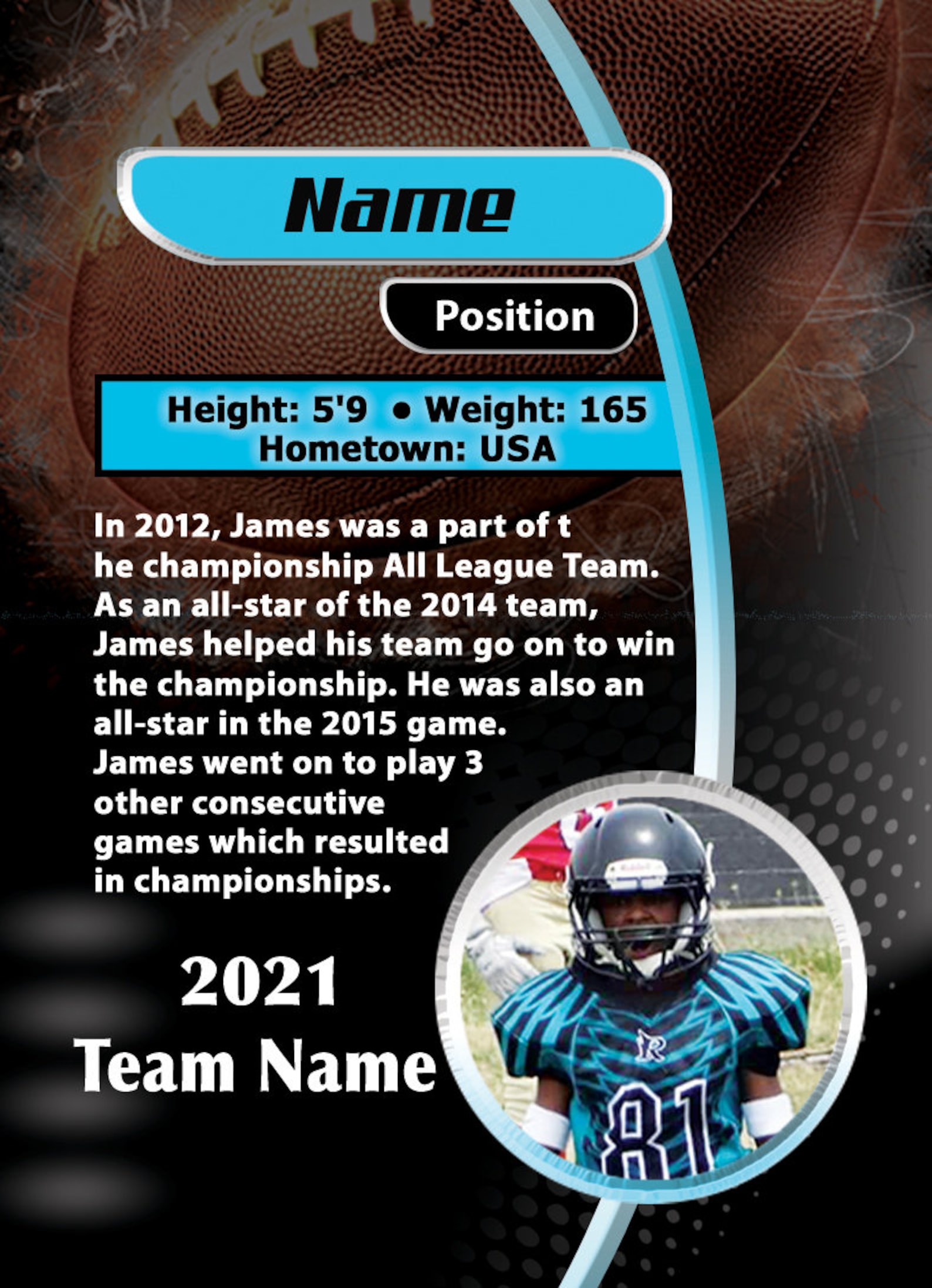 Sports Trading Card Football Trading Cards Custom Football | Etsy