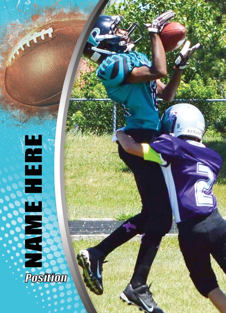 Sports Trading Card Football Trading Cards Custom Football | Etsy