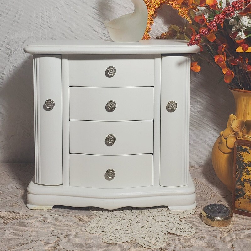 White Jewelry Box - Etsy