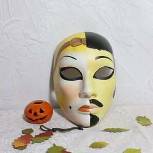 Designer Halloween Two-face Mask, She and He Carnival Masquerade ...