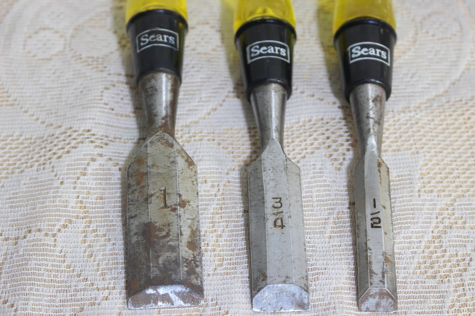 Vintage Sears Wood Chisel Set of 3 - Etsy