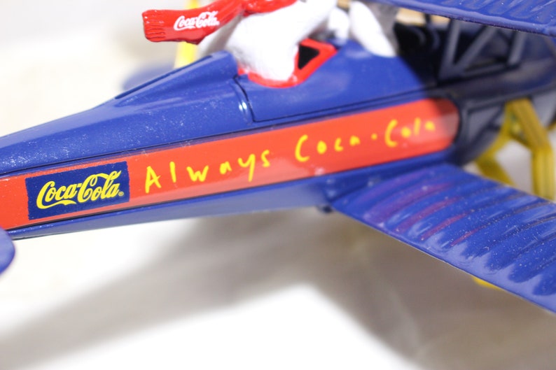 Vintage 1997 Coca-cola Die-cast Biplane Model Polar Bears in - Etsy