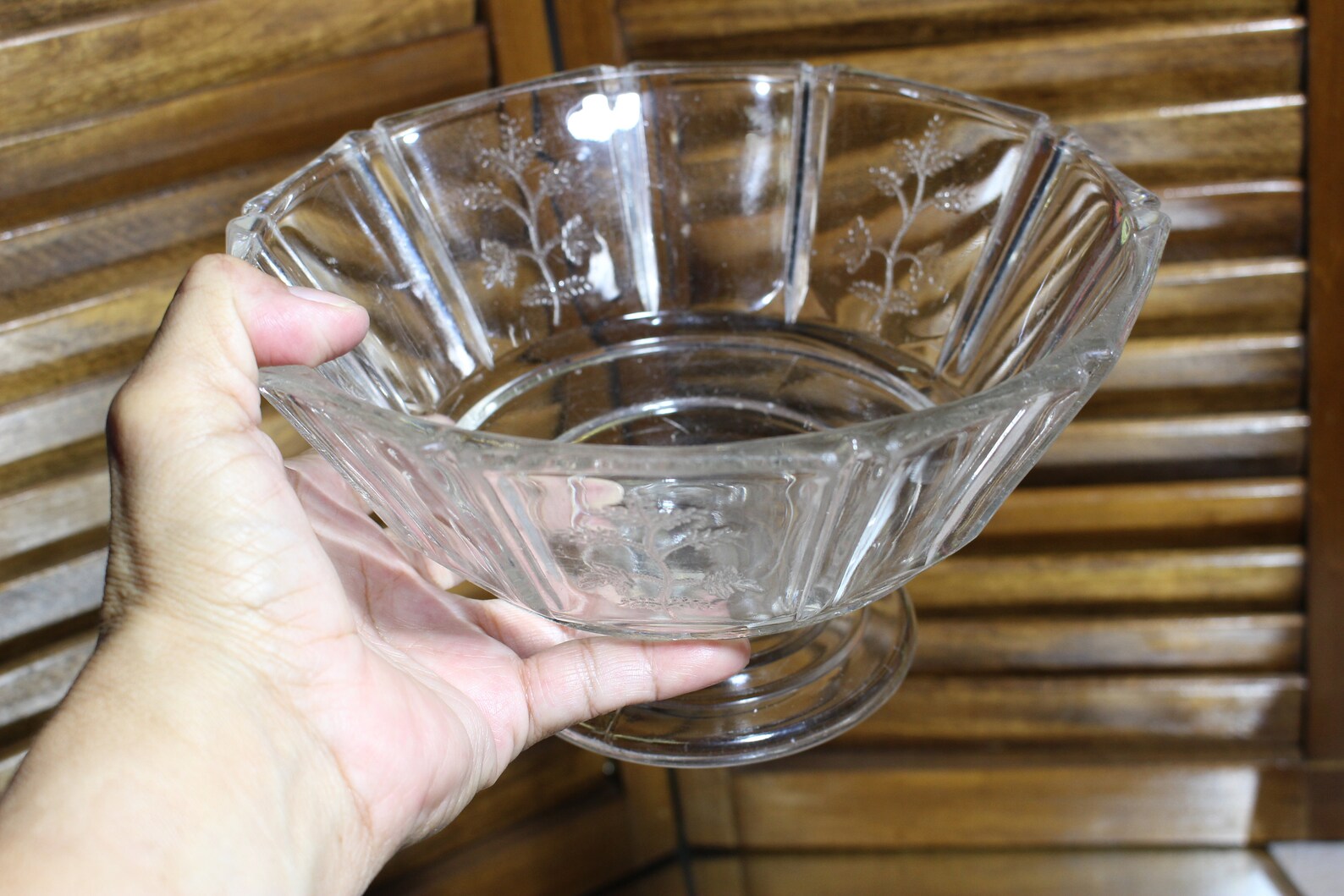 Vintage Glass Compote Dish Pedestal Candy Dish Fruit Bowl - Etsy